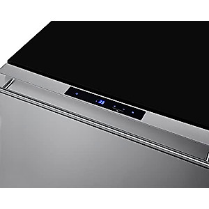 Summit Appliance SDR241OS Built-In 24" Wide Drawer Refrigerator, 2 cu.ft Capacity, Temperature Alarm, Weatherproof Design, Frost-free Operation, LED Lighting, Digital Thermostat, Open Drawer Alarm