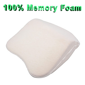 wo yuan Car Seat Headrest Neck Rest Cushion, Memory Foam Shoulder and Neck Rest Pillow for Pressure Relief (Brown)