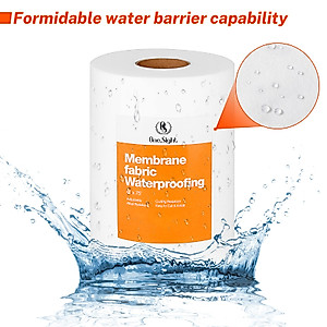 One Sight Waterproofing Membrane Fabric, 6 Inch X 75 Foot Roll Anti-Fracture Membrane Fabric, Non-Woven Waterproof Fiberglass Mesh Tape for Bathroom Shower Walls, Floors, Tiles