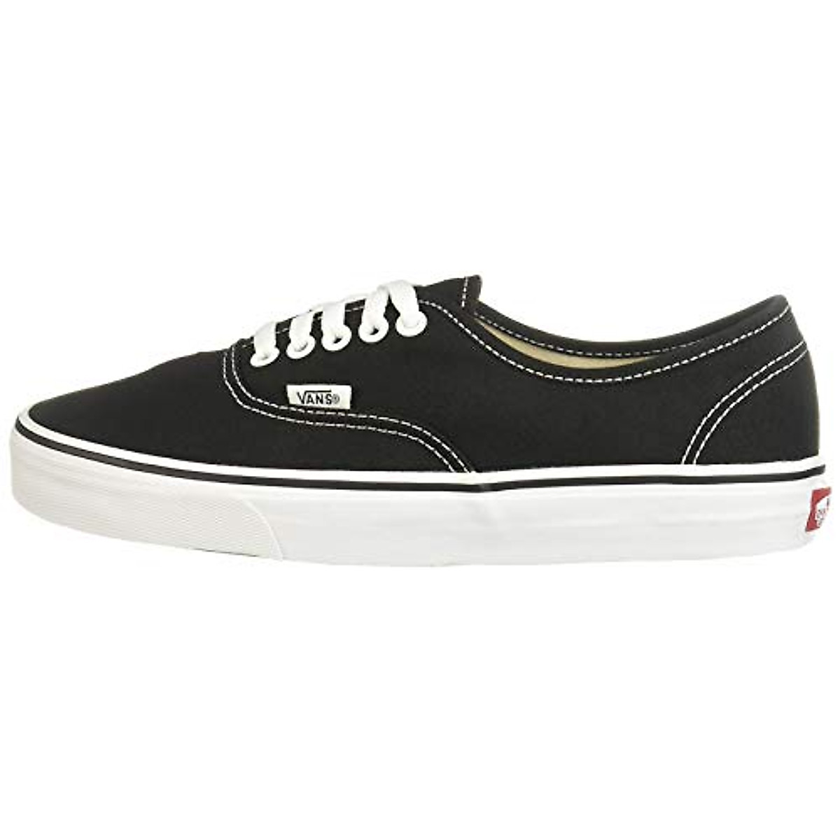 Vans Unisex Authentic Black Canvas VN000EE3BLK Mens 8.5, Womens 10