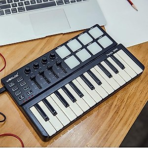 Btuty 25-Key MIDI Keyboard Panda mini Portable Mini Drum Pad MIDI Controller, USB