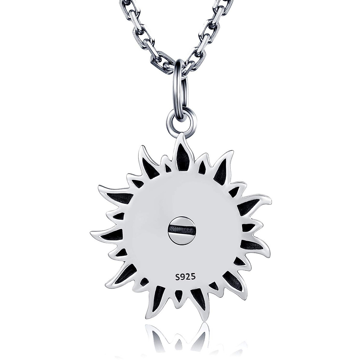 925 Sterling Silver Urn Necklace for Ashes-Sunshine Cremation Keepsake Pendant Tree of Life Ashes Necklace Jewelry Cremation Memorial Gifts for Men Women