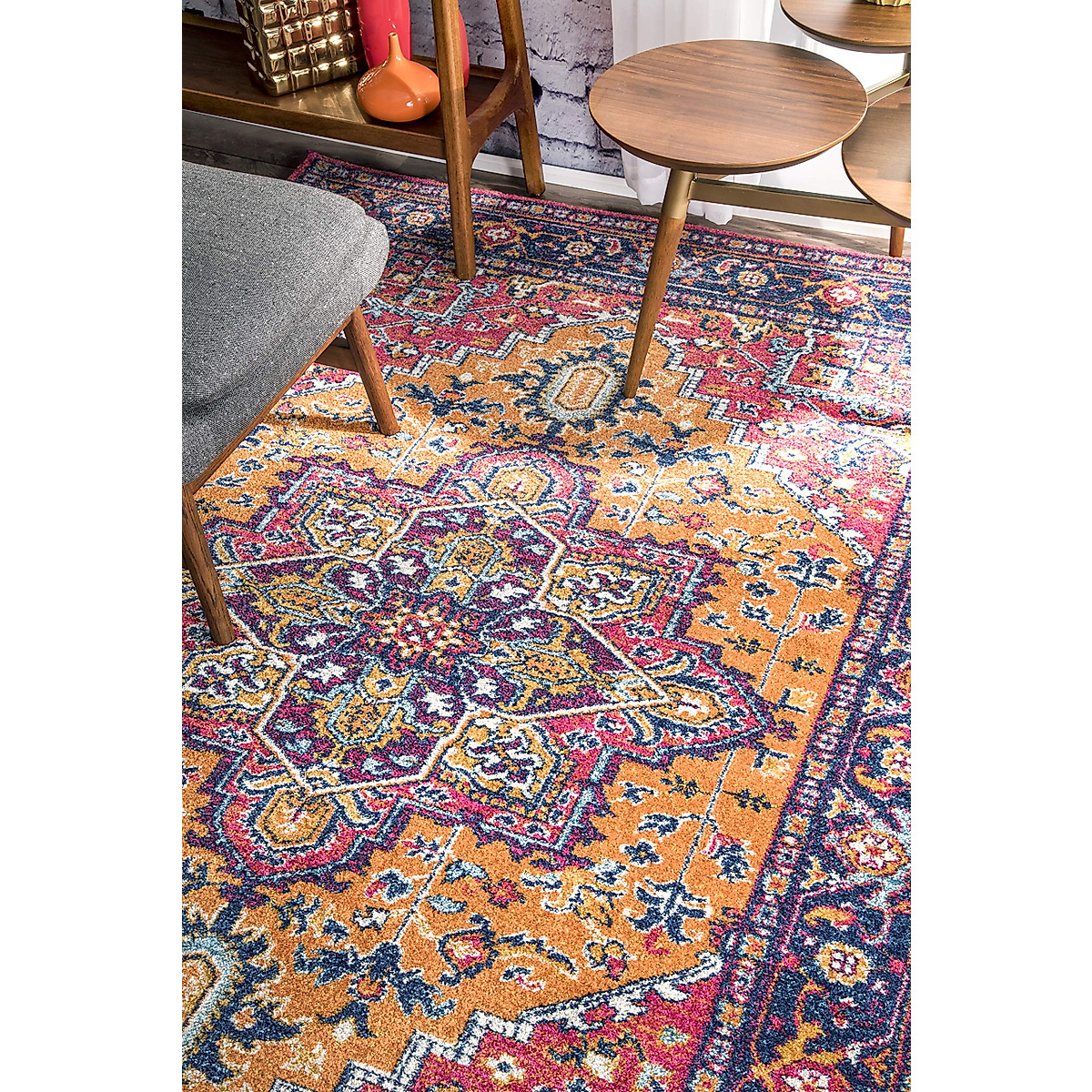 nuLOOM Persian Vonda Accent Rug, 2' x 3', Orange