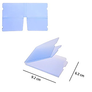 Kare & Kind 30x Facial Mask Storage Clip Folder - Reusable Cover Holder - Portable Mask Organizer to Protect and Store Disposable Masks Neatly - For Home Office Travel - Pink/Blue/Transparent