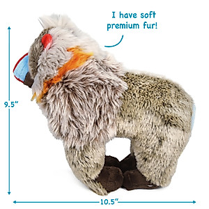 TigerHart Mambo The Mandrill - 10.5 Inch Stuffed Animal Plush Baboon