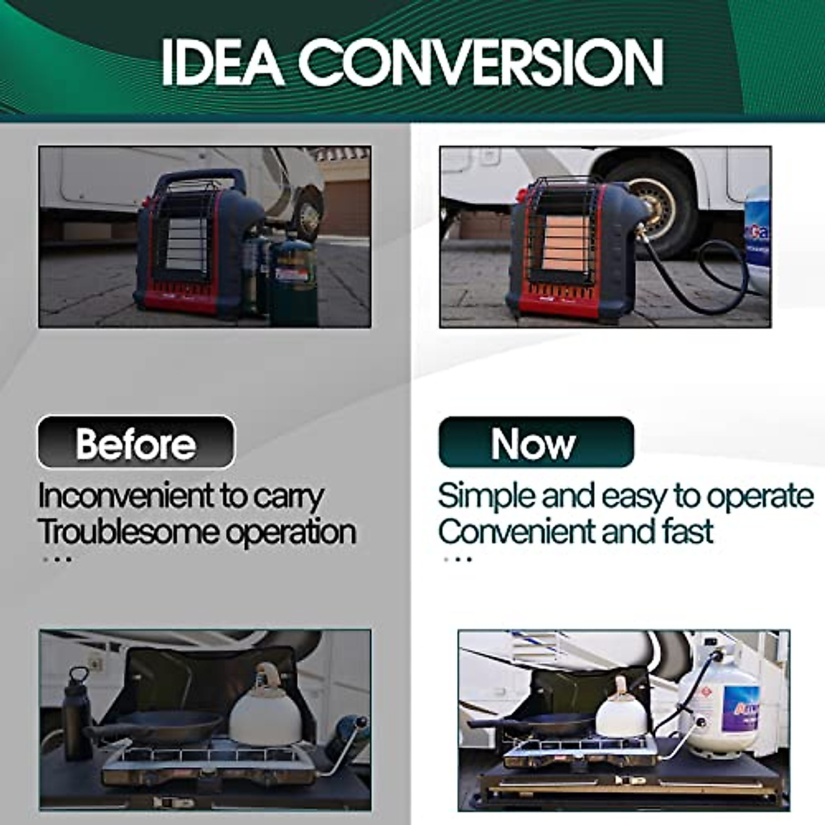 KOMAN Weed torch Propane Burner with 8FT Converter Hose,Fuel by 1LB Propane Gas Cylinder/5-40LB Propane Tank,self ignition,for Roofing,Weeding,Campfire Starting(Output 24000BTU, Propane not included)