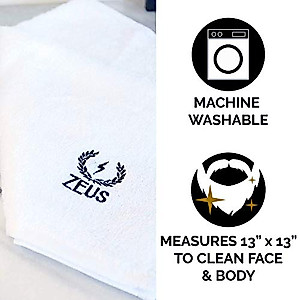 ZEUS 100% Cotton Washcloths – Super Soft & Extra Absorbent Premium Face and Bath Towels (6 Pack)