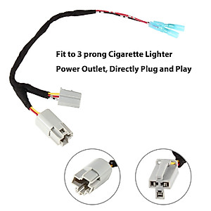 RED WOLF 12V Power Outlet Adapter Compatible with 2000-2022 Chevy GMC Buick Cadillac Escalade Add Backup Camera Driving Detector Portable GPS 12V Power Supply Harness Socket