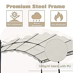 Carport Shelter with Removable Cover, Car Canopy Portable Garage with Anchor Kit, Outdoor Party Gazebo, 154.3" L x 115.4" W x 100.8" H (White)