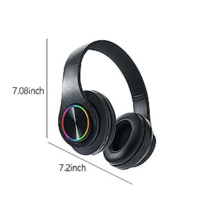 GBSELL High Value Headset Bluetooth Headset - High Craftsmanship Rose Gold Color Matching Headset,40MM Large Active Coil Driver (Black)