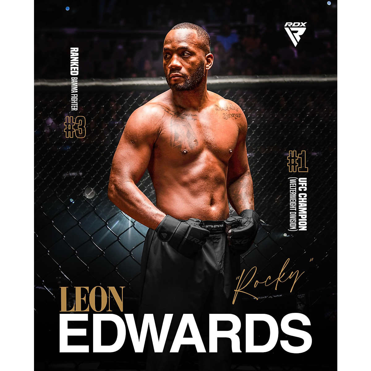 RDX MMA Shorts for Training & Kickboxing – Fighting Shorts for Martial Arts, Cage Fight, Muay Thai, BJJ, Boxing, Grappling Black