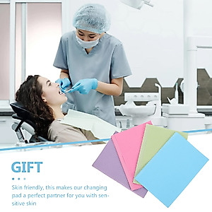 Ciieeo 40pcs Dental Drapes Bibs Medical Tray Cover Eyelash Extension Supplies Microblading Supplies Dental Napkins Nail Tech Must Haves Protection Tablecloth Wood Pulp Paper