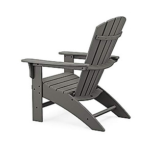 Trex Outdoor Furniture Yacht Club Curveback Adirondack Chair in Charcoal Black