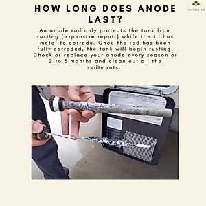 ONENESS 369 RV Water Heater Anode Rod - 2-Pack, 2 Years Warranty - 9.25" x 3/4" NPT - Premium Magnesium Anode Rod for hot Water Heater rv, Protection Suburban Anode Rod for rv Water Heater