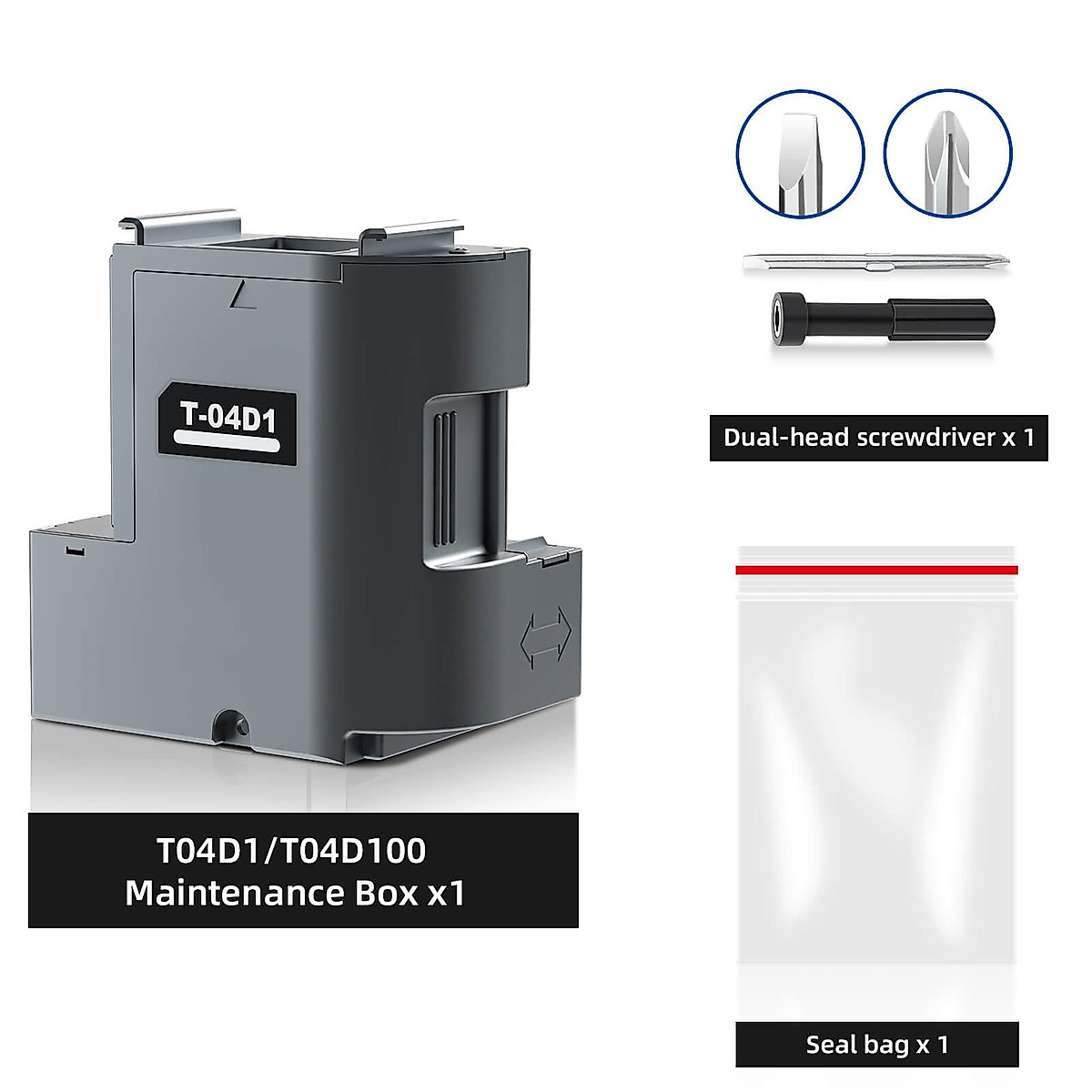 Spaceink T04D1 Ink Maintenance Box for ET-15000 ET-3750 ET-3760 ET-4750 ET-4760 ET-3850 ET-4850 WF-2860 XP-5100 ET-3710 ET-5150 ET-3830 ET-M1000 ST-3000 ET-M2170 Printers. TO4D1/TO4D100/EWMB2/04D1