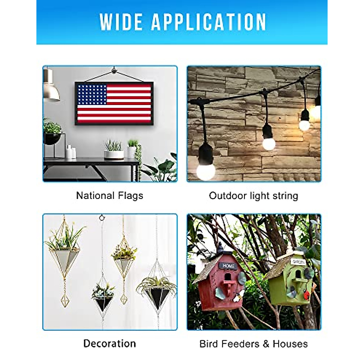 EVISTTER 20 Pack Q Hanger Hooks for Outdoor String Lights Hooks,Christmas Lights Hanger Hooks Rust-Resistant for Outdoor Decoration Hanging(2.2In,Bronze)