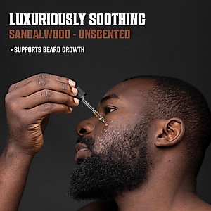 Viking Revolution Sandalwood and Unscented Beard Oil for Men - Natural Mens Beard Oil with Argan Oil and Jojoba Oil - Beard Softener, Strengthens and Moisturizes - Beard Conditioner for Men (2 Pack)