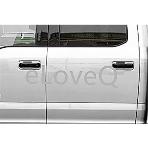 eLoveQ Gloss Black Handle Cover Covers Compatible with Ford 2015-2019 F-150/2017-2019 F-250 + F-350 Superduty (Gloss Black-w/o Smart Keyless)