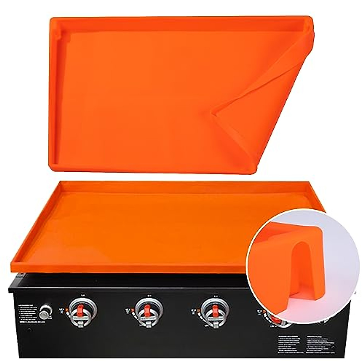 Silicone Griddle mat for Blackstone 28’’ Griddle, Upgraded High-Edge Mat for Silicone Griddle Top Cover, Heavy Duty Food-grade Cooking Protector from Rust or Dirt (28 Inch)