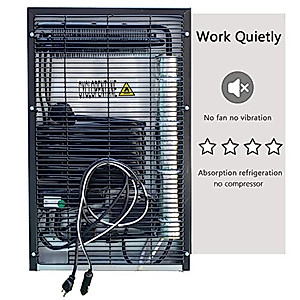 SMETA 12v Refrigerator Camper Fridge Semi Truck Refrigerator Mini Commercial DC Car 110V 1.6 Cu.Ft Compact Refrigerator with Reversible Door Lock Key, Beverage Cooler Refrigerador Para Truck, Black