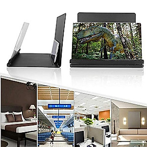 Universal Mobile Phone Screen Magnifier,Portable 12 inches 4~6 Times Zooming Folding Phone Holder Stand Bracket Optical Magnification Cellphone Magnifier for Movies,Videos