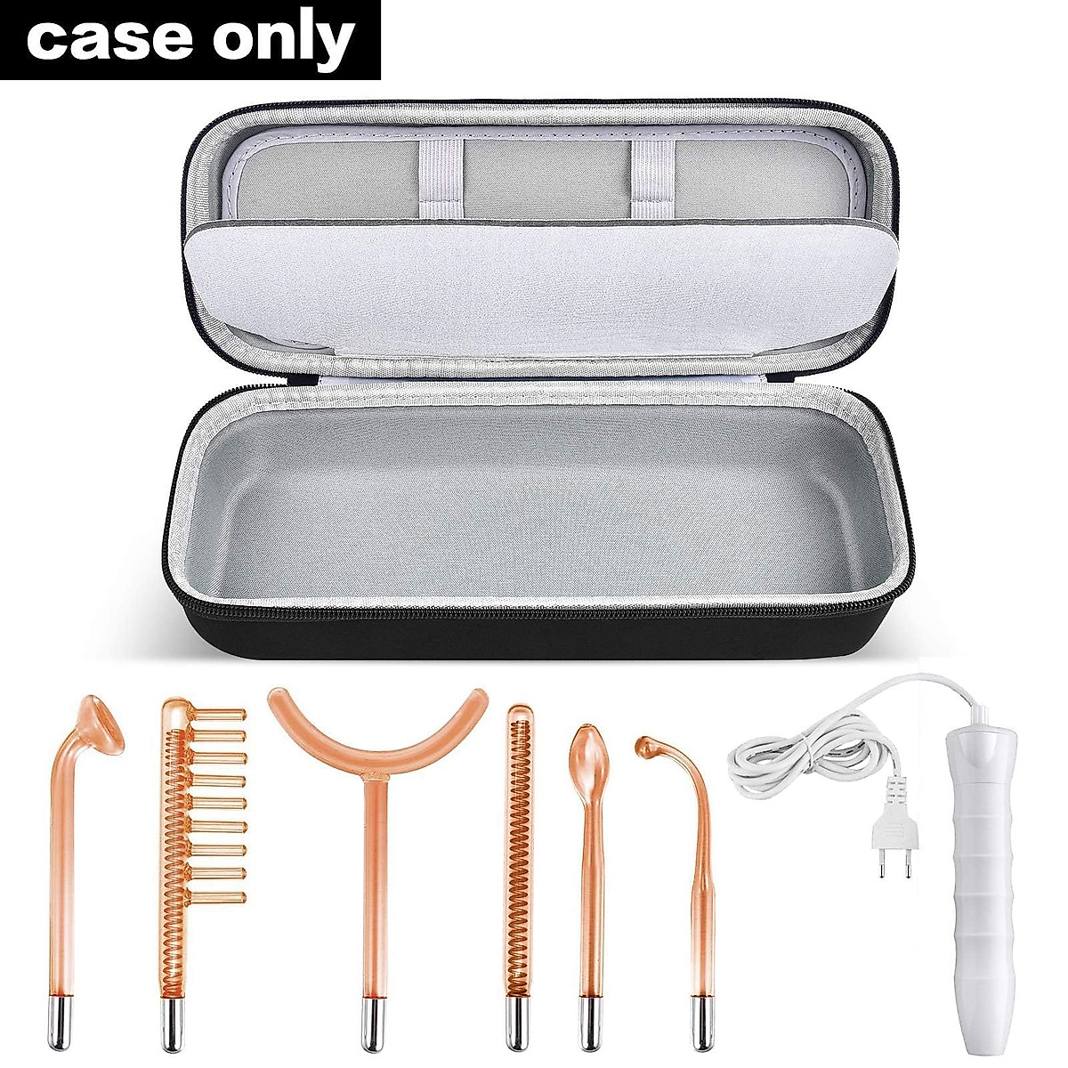 Case Compatible with Houzzi/for NuDerma/for Signstek/for APREUTY/for FAZJEUNE/for NewWay Professional Clinical Portable Handheld High Frequency Skin Wand Machine, 6 Neon & Argon Wands (Only Box)