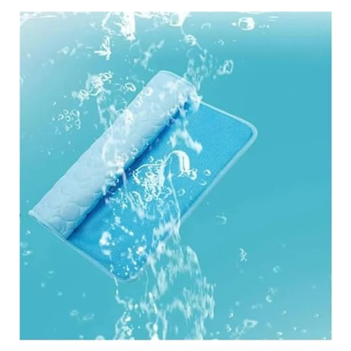 ITOMEN Pet Bed Pet Mat Breathable Washable Pad Dog Cat Blanket Kennel Crate and Bed Sleeping Ice Silk Comfort (Color : Light Blue, Size : XS 40x30 cm)