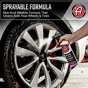 Adam's Polishes Wheel & Tire Cleaner 16oz - Professional All in One Tire & Wheel Cleaner Car Wash Well Cleaning Spray for Car Detailing | Safe On Most Rim Finishes - Pack of 2