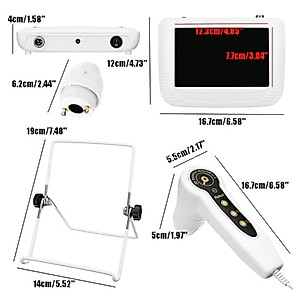 Skin Hair Analyzer Detector, 5 Inch LCD Screen Digital Skin Diagnosis Scanner System Analysis Scanner Rechargeable Hair Analyser Machine Digital Skin Health Detection for Home Salon Use