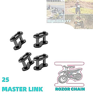 25 chain master link for Razor MiniMoto Electric Drive Electric Start Taotao Sunl Peace Jcl Baja Kazuma Falcon ATV Go Kart Go-Karts Quad