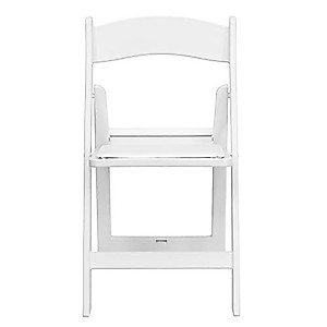 Flash Furniture Hercules™ Series Folding Chair - White Resin - 1000LB Weight Capacity Comfortable Event Chair - Light Weight Folding Chair