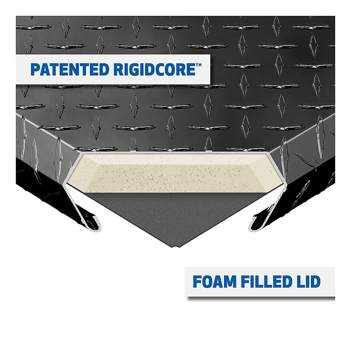 UWS TBS-69-SL-LP-BLK Black Single Lid Slim Line Aluminum Low Profile Toolbox with Beveled Insulated Lid