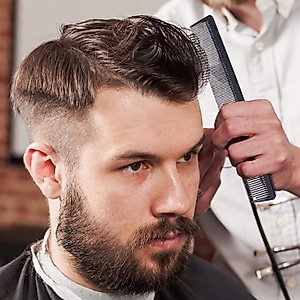 3 Packs Hair Comb, WantGor 2 Pieces Rat Tail Combs Steel Pin and 1 Piece Hair Cutting Comb for Hair Salon or Home