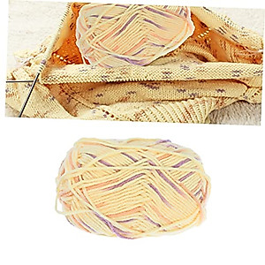 EXCEART Yarn for Knitting White Yarn Knitting Accessories Doll Roving Textured Yarn Coarse Wool Cotton Ball Crochet Yarn Cotton Yarn Cone Chunky Yarn Acrylic Yarn Knitting Yarn Soft