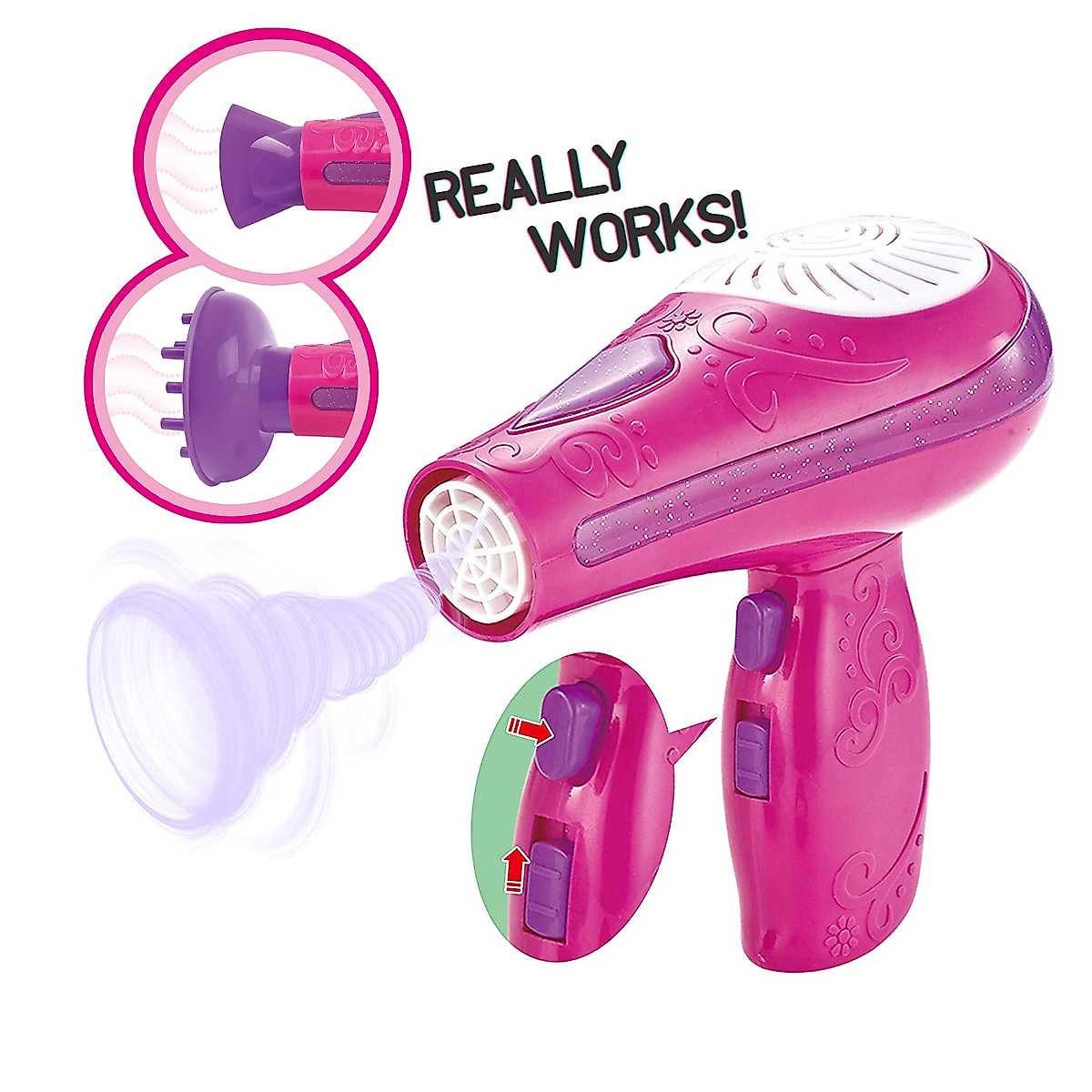 Bettina Vogue Beauty Hair Salon Fashion Pretend Play Set with Hairdryer, Mirror, Styling Accessories