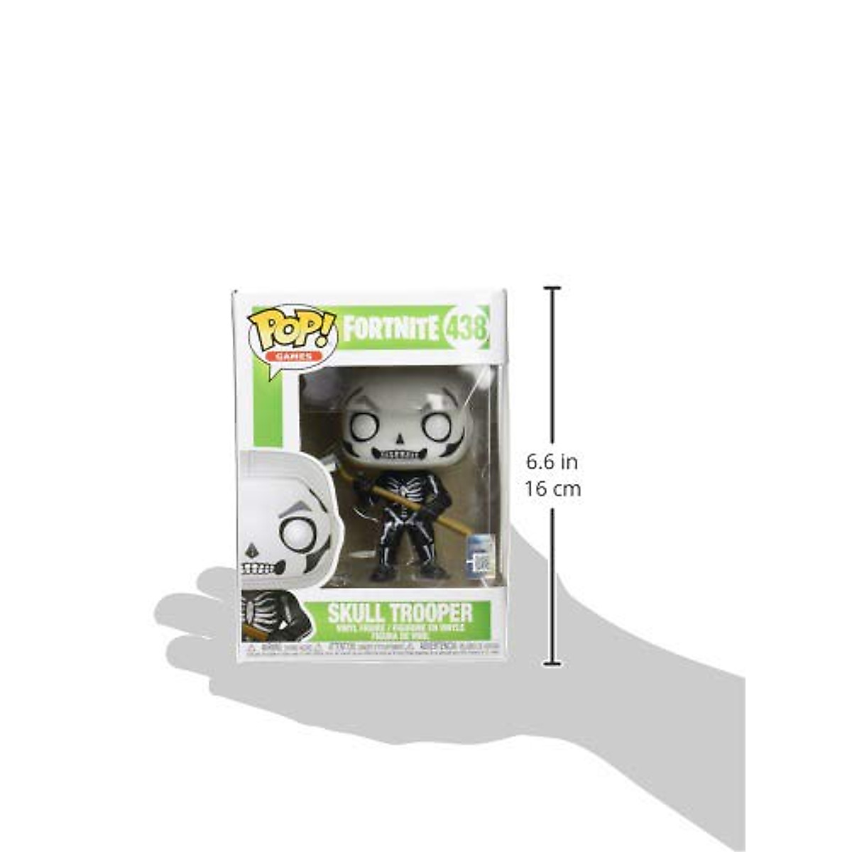 Funko POP 34470 Pop! Games: Fortnite - Skull Trooper, One Size, Multicolor