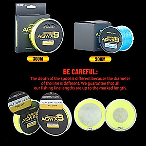 ANGRYFISH AGWX9 Braided Fishing Line,Cost-Effective Smooth Superline-Multiple Colors-Extremely Durable-Wonderful Tool for Fishing Enthusiast(Green,15LB/0.10MM-100M)