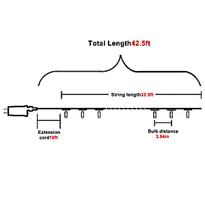 32.8FT 100 LED Indoor/Outdoor Fairy String Lights Plug in, Waterproof Christmas Lights with 8 Lighting Modes for Bedroom, Wedding, Party, Garden, Christmas Tree Decoration