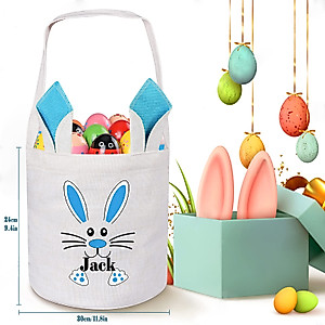 Personalized Easter Baskets for Girls Boys, Jocidea Custom Easter Baskets for Kids Personalized Easter Basket Easter Gifts Easter Basket Stuffers for Kids Easter Basket Toys — Blue