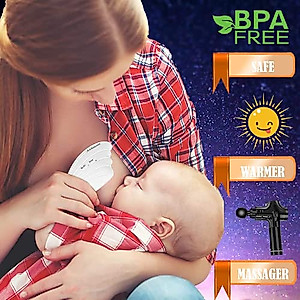 Aidmom Läctation Massager with Heat 2 Pack, Heat + Vibration 2-in-1 Postpartum Breastfeeding Essentials for Clogged Ducts, Mastitis, Improve Milk Flow, Engorgement