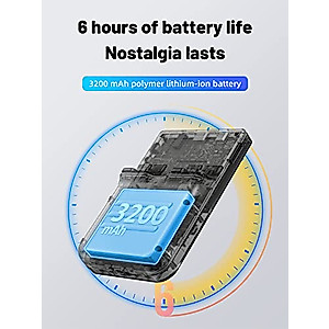 RG353V Handheld Game Console 3.5 Inch IPS Screen 640*480 High Resolution CPU RK3566 Quad-Core OS Android 11, Linux 2G/64G+16G 3200mAh Battery(Black Transparent)