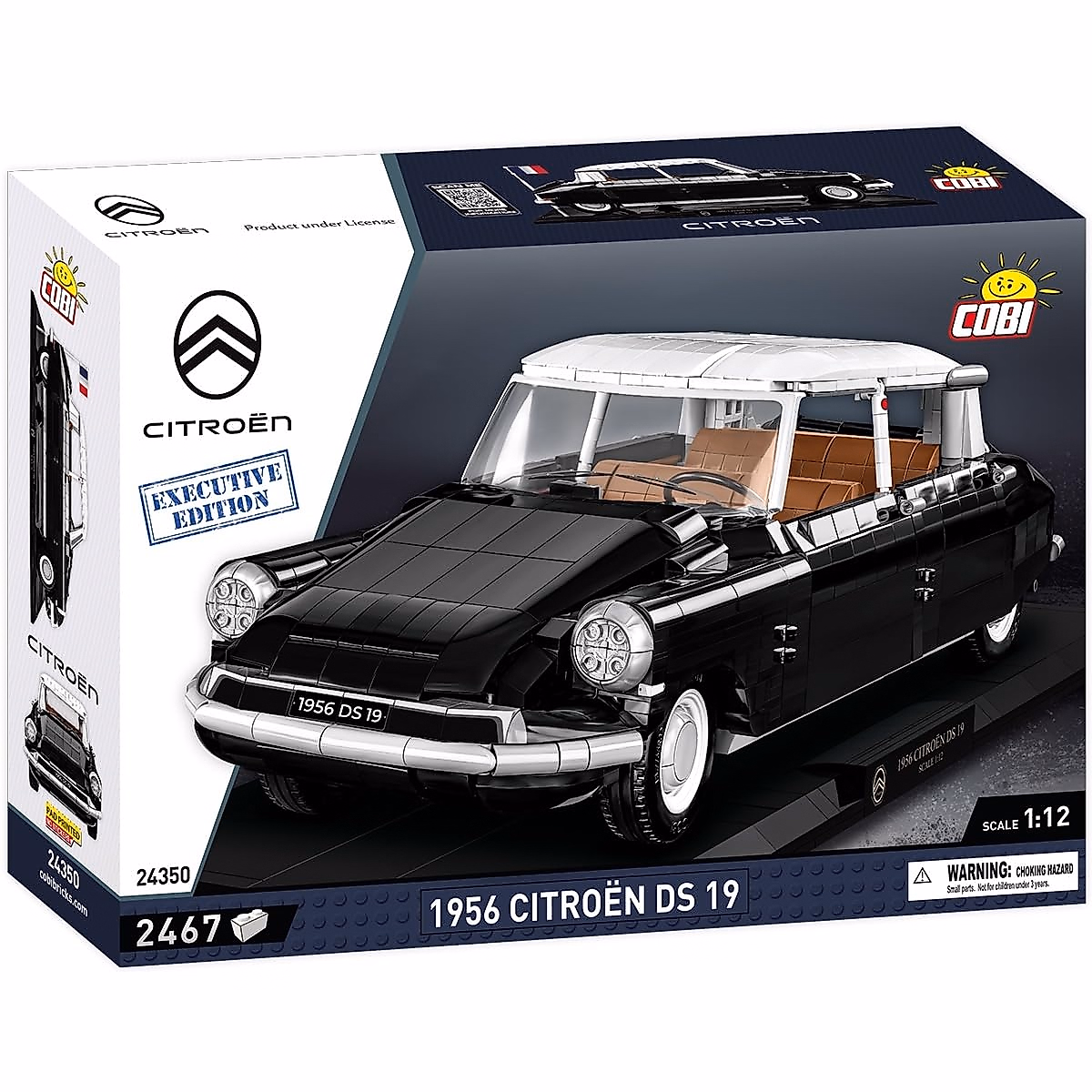 BRICKCOMPLETE Cobi Set of 3: 24350 Citroen DS 19 1956 - Executive Edition, 24348 1968 Citroen Ds. 21 Pallas & 24347 1956 Citroen Ds. 19