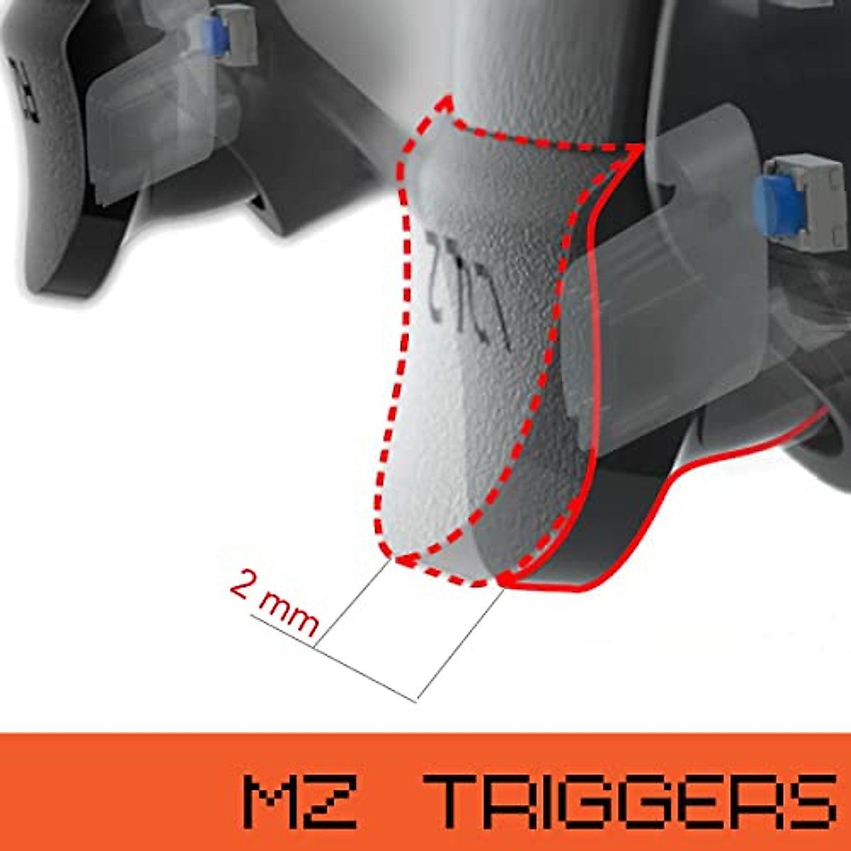 MODDEDZONE Smart Extreme Modded Controller + Anti Recoil 2 Remap Buttons & Interchangeable Thumbsticks & Hair Triggers, Tactical Buttons Compatible with PS5 Custom Controller PC (MZ)