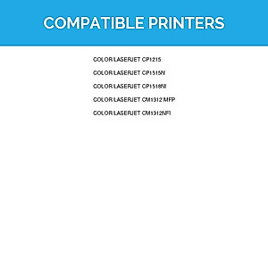 LD Products Remanufactured Toner Cartridge Replacement for HP 125A (Black, Cyan, Magenta, Yellow, 4-Pack)