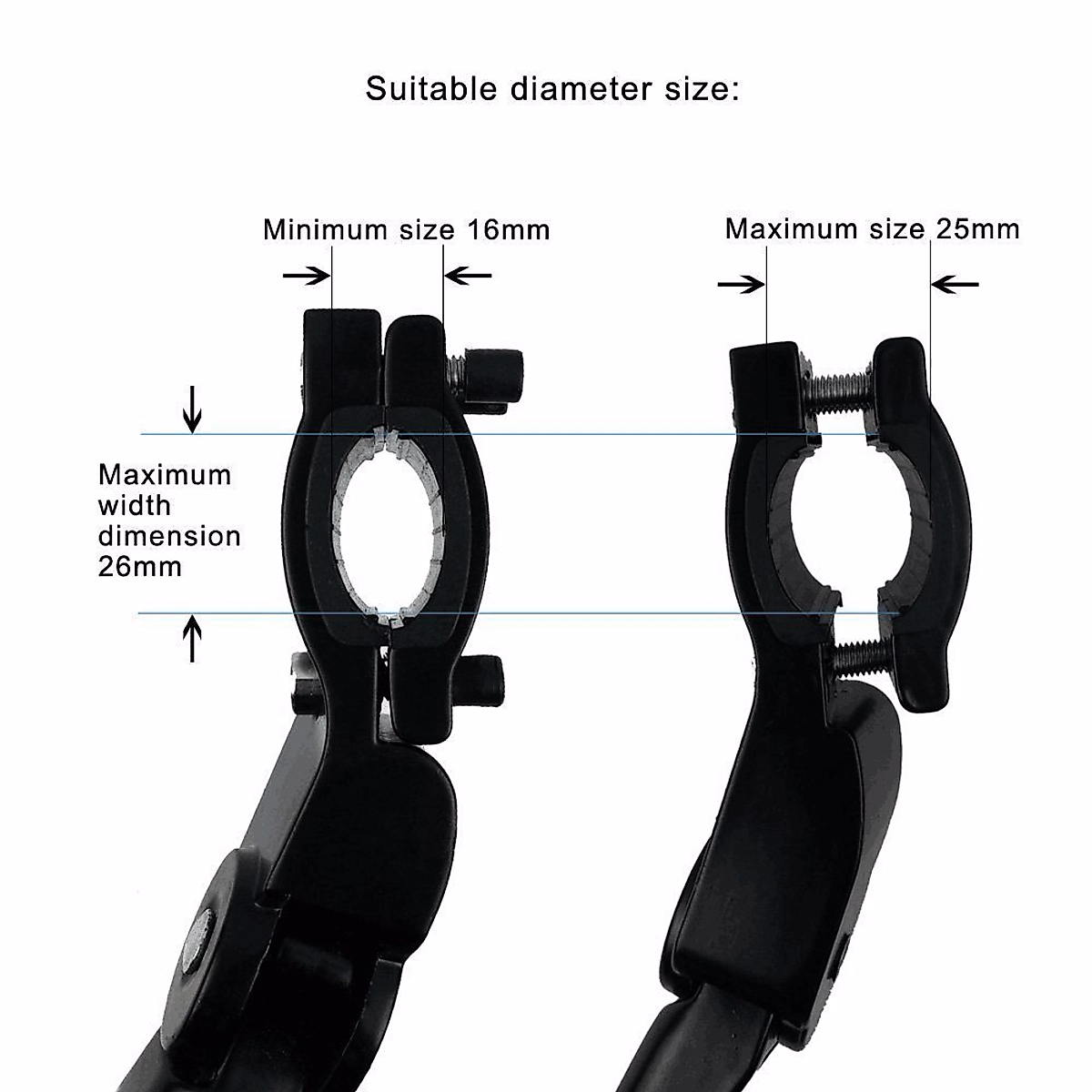 BlueSunshine Bicycle Adjustable Alloy Road Mountain Bike Bicycle Kickstand Side Kickstand Fit for 20" 24" 26" (Black)