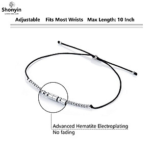 Shonyin Morse Code Bracelet Best Friend Bracelet Set Friendship Galentines Day Jewelry Gift For 2 Sister Teen Women Men