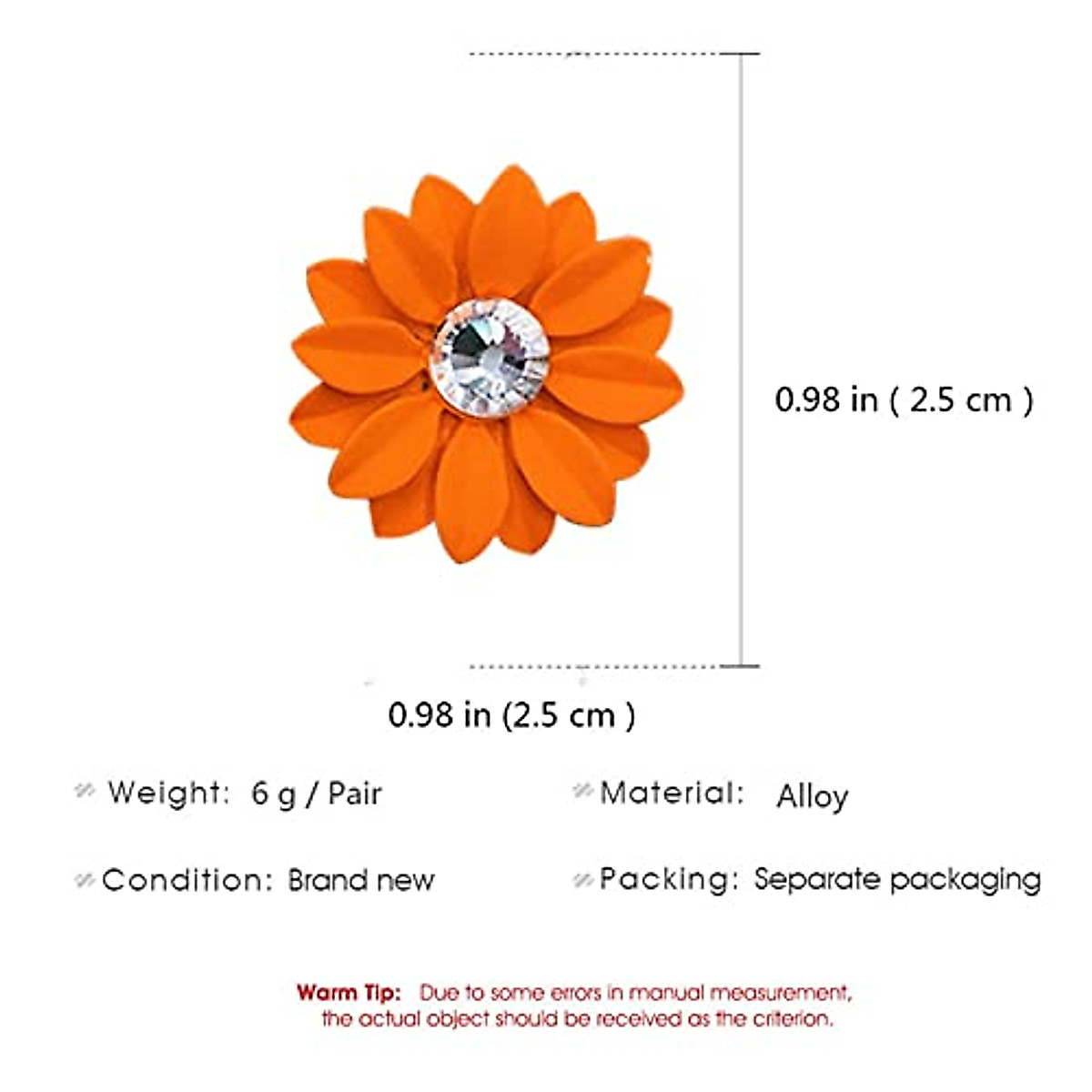 coadipress 8 Pairs Flower Stud Earrings Set for Women Bohemian Matte Flower Earrings With Gold Faux Flower Bud Chic Daisy Earrings Jewelry Gifts (6 Pairs Flower Studs)