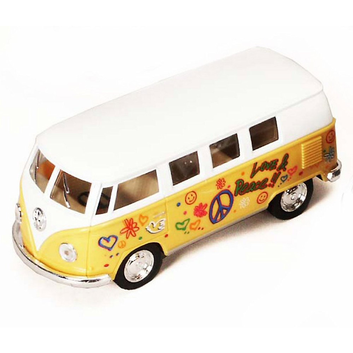 1962 Volkswagen Classic Bus with Decals 1:32 Scale Die Cast Model Toy Van SetOf4