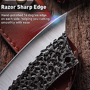 DRAGON RIOT Viking Knife Butcher Knife Meat Knife Outdoor BBQ Camping Knife