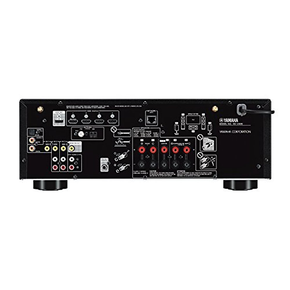 Yamaha RX-V485BL 5.1 Channel AV Network Receiver with Wi-Fi and Bluetooth